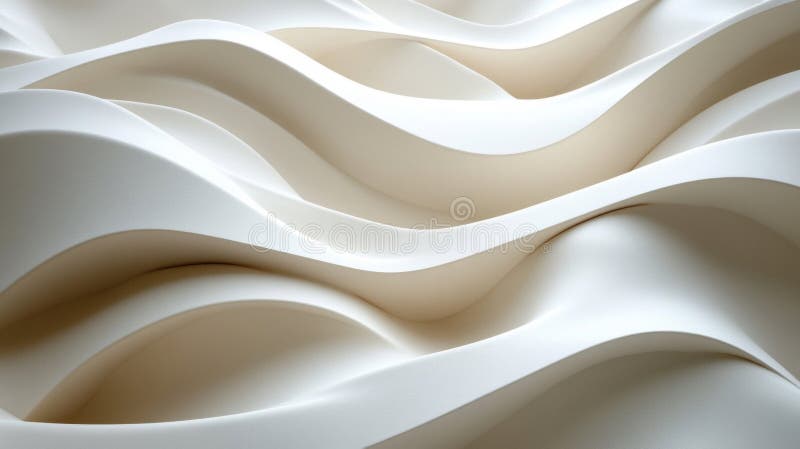 Abstract White Curving Architectural Design Stock Illustration ...
