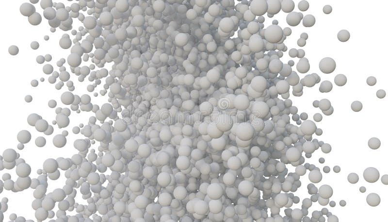 Abstract White 3d Background with Scattered Small Balls Particles in ...