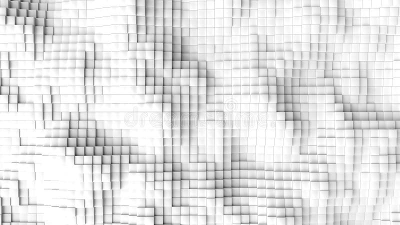 Abstract White 3D Blocks Background. Geometric Template Stock ...