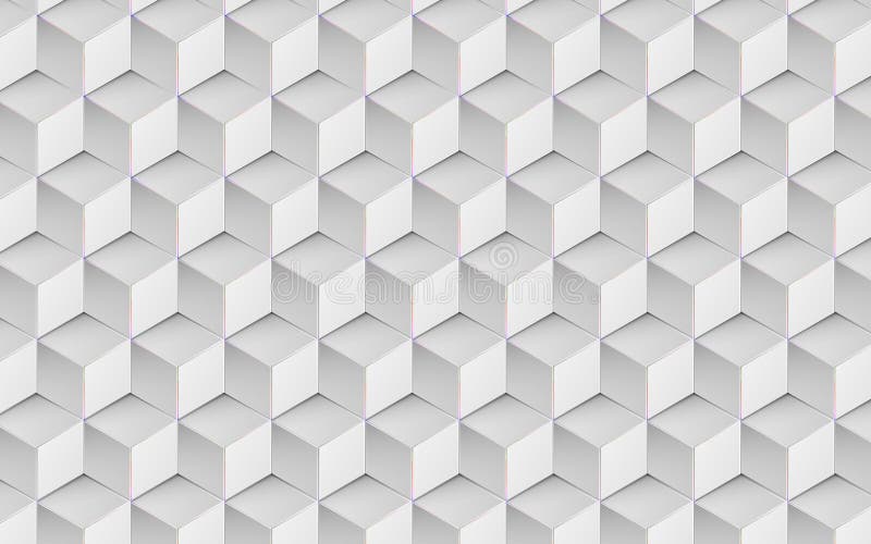 Abstract White 3d Box Pattern. Futuristic Technology Digital Hi Tech ...
