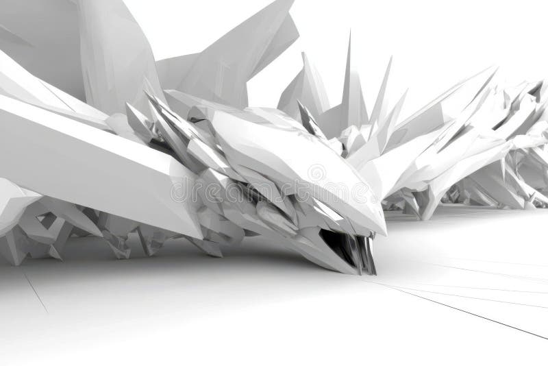 Abstract White 3D Forms stock illustration. Illustration of texture ...