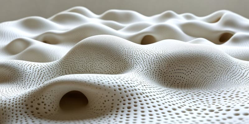 Abstract White 3D Perforated Surface Texture Background Design Modern ...