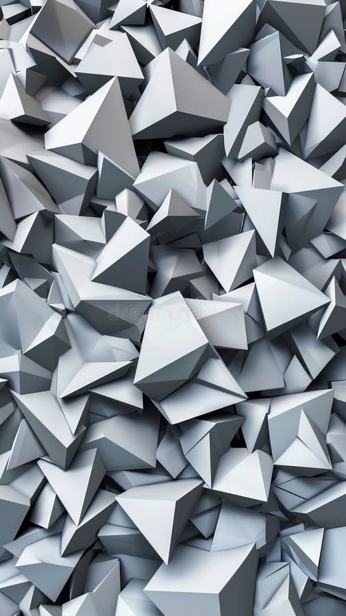 Abstract White 3d Pyramids Background Stock Photo - Image of pattern ...