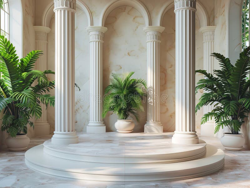 Abstract White 3d Studio Background for Cosmetic Product Presentation ...