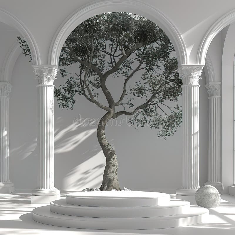 Abstract White 3d Studio Background for Cosmetic Product Presentation ...