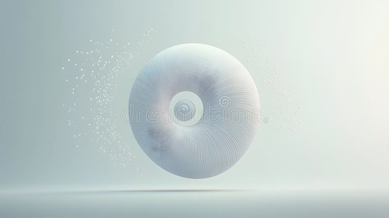 Abstract White 3D Torus Sphere with Particles Royalty Free Image Stock Illustration ...