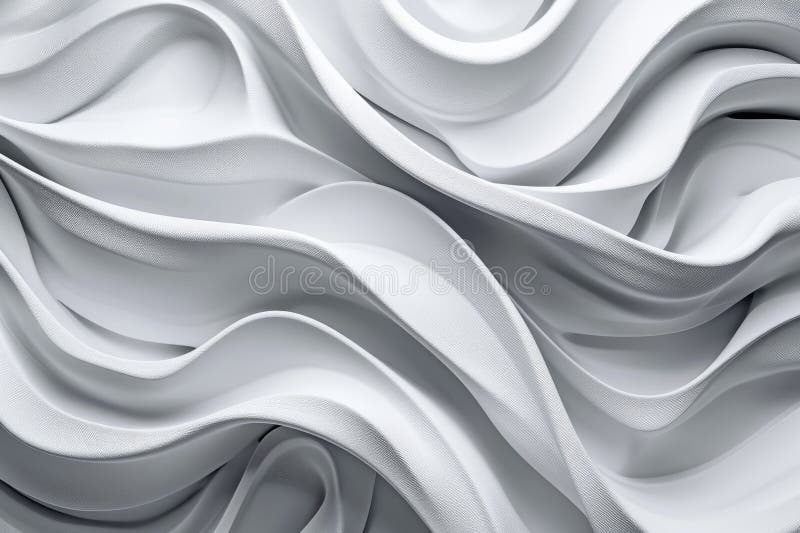 Abstract White 3D Wavy Background. Stock Image - Image of white, wall ...
