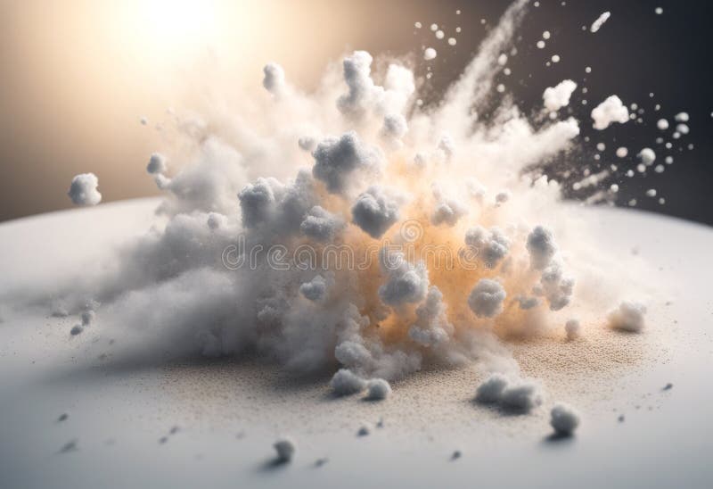 Abstract White Design Powder Explosion Background Dust Explode Texture ...