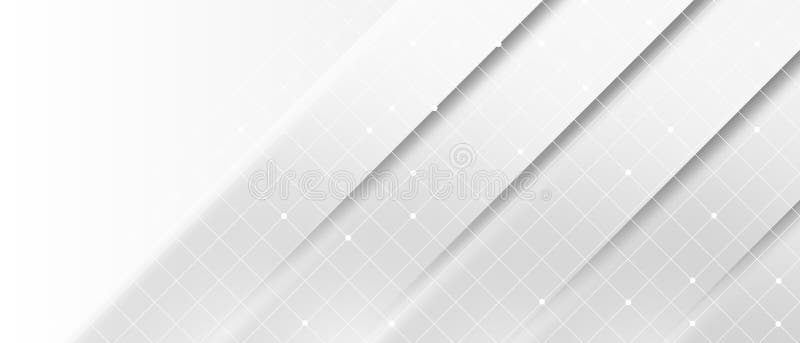 Abstract White Diagonal Shape with Futuristic Concept Background Stock ...
