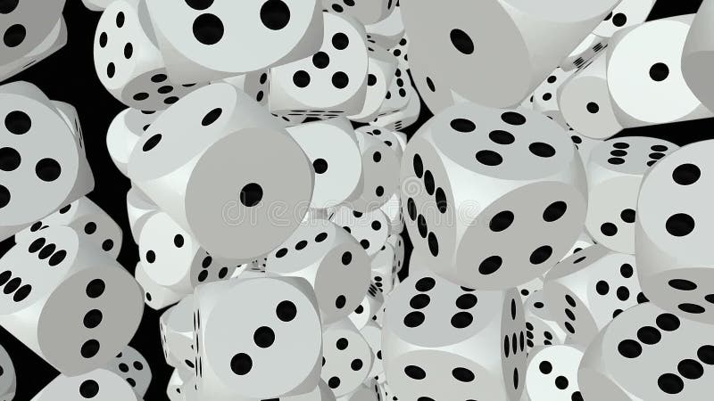 White Dice Transition with Alpha Channel Falling Dices Fill Screen ...