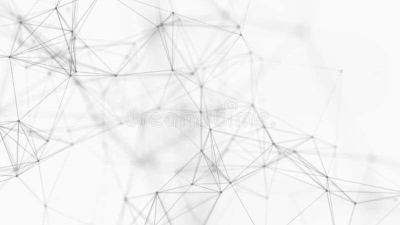 Abstract White Digital Background. Big Data Visualization. Science ...