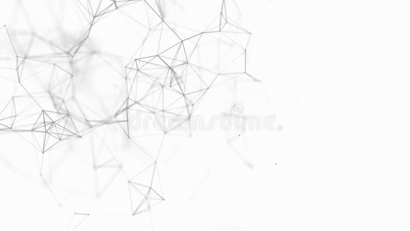 Abstract White Digital Background. Big Data Visualization. Science ...