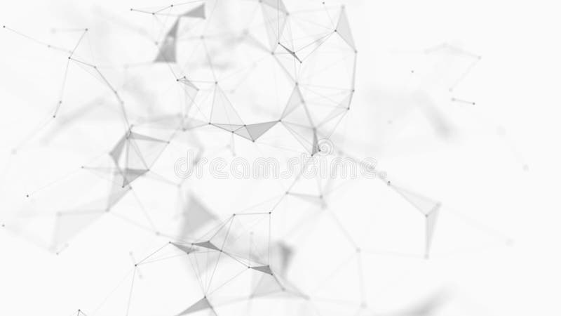 Abstract White Digital Background. Big Data Visualization. Science ...