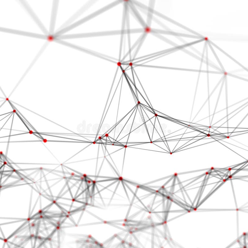 Abstract White Digital Background. Big Data Visualization. Science ...