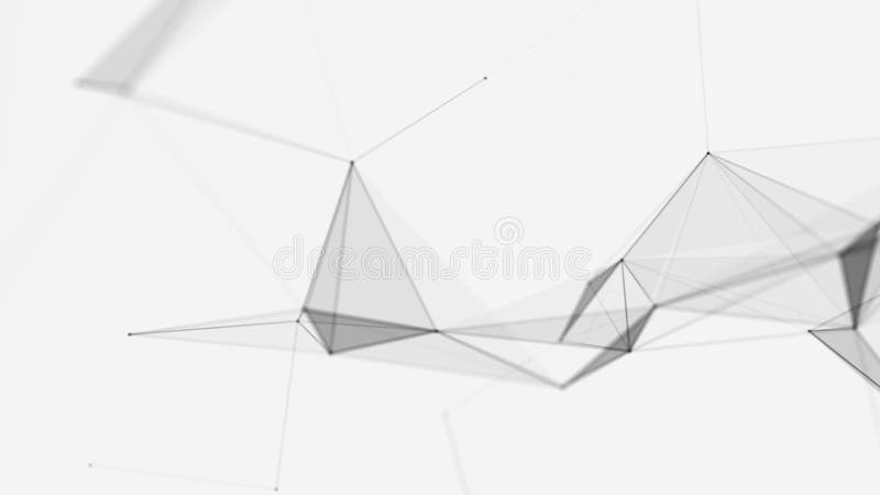 Abstract White Digital Background. Big Data Visualization. Science ...