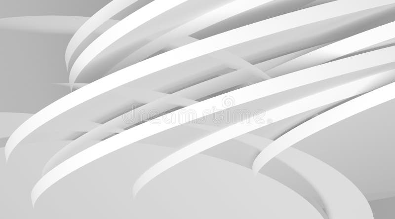 Abstract White Digital Background, 3d Art Stock Illustration ...