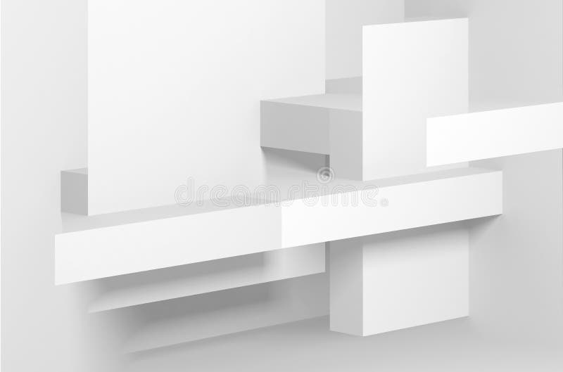 Abstract White Digital Background Stock Illustration - Illustration of ...