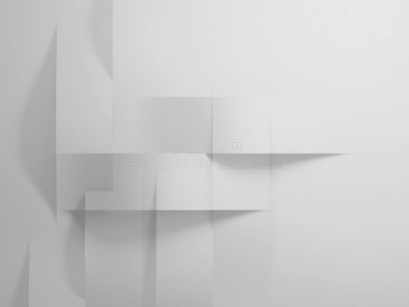 Abstract White Digital Background Texture, 3d Art Stock Illustration ...