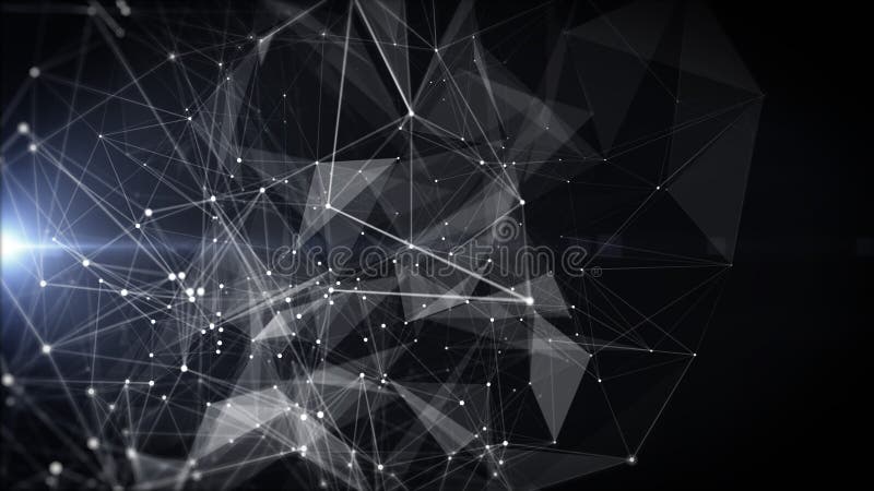 Abstract White Digital Plexus Polygon Geometric Shape Data ...