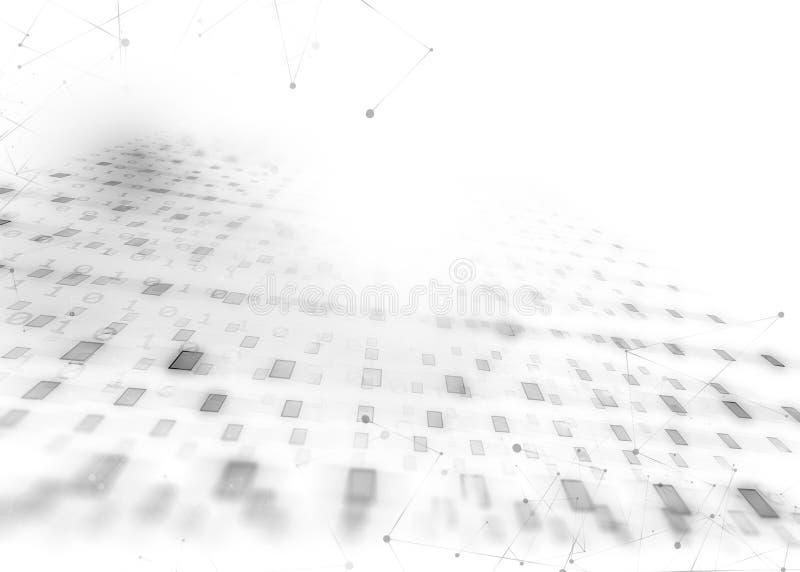 Abstract White Digital Technology Background Stock Illustration ...