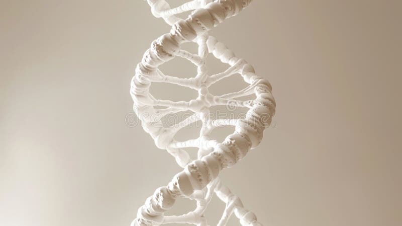 Abstract White DNA Helix Structure. Generative Ai Stock Illustration ...