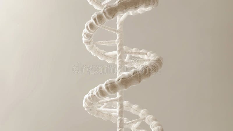 Abstract White DNA Helix Structure. Generative Ai Stock Illustration ...