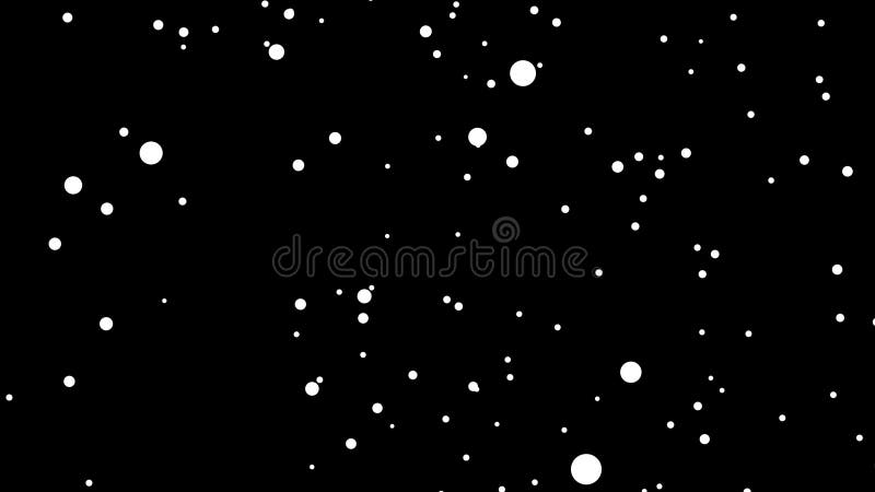 Abstract White Dots is Random Moving Animation on Black Background ...