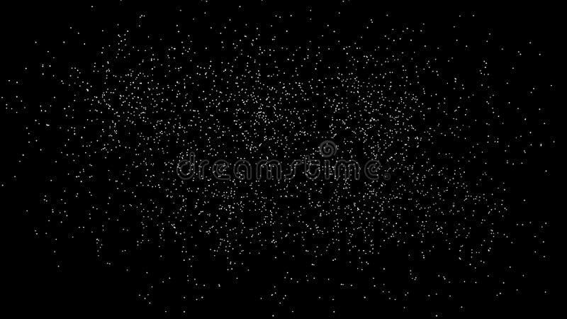 Abstract White Dots is Random Moving Animation on Black Background ...