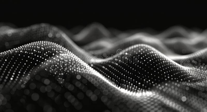 Abstract White Dotted Wave Pattern on Black Background Stock Image ... Abstract White Dotted Wave Pattern on Black Background Stock Image ...
