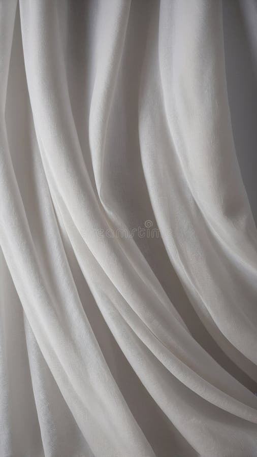 Abstract White Drapery with Smooth, Wavy Lines. Stock Illustration ...