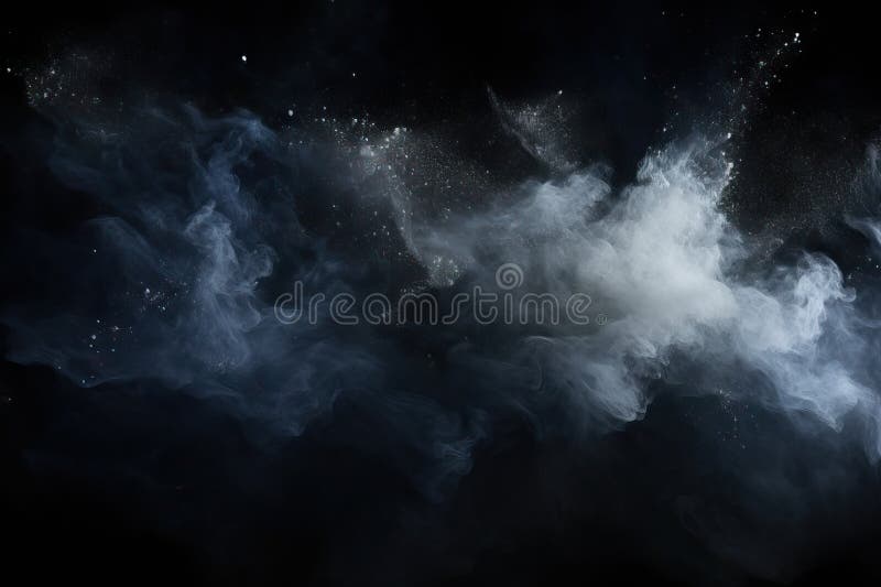 Abstract White Dust Explosion on Black Background. Abstract White ...