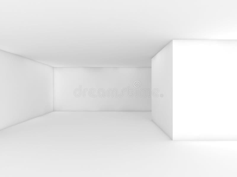 Abstract White Empty Interior, Open Space Design Stock Illustration ...