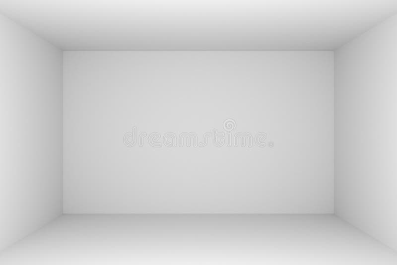 Abstract White Empty Room, Dark Side. Stock Illustration - Illustration ...