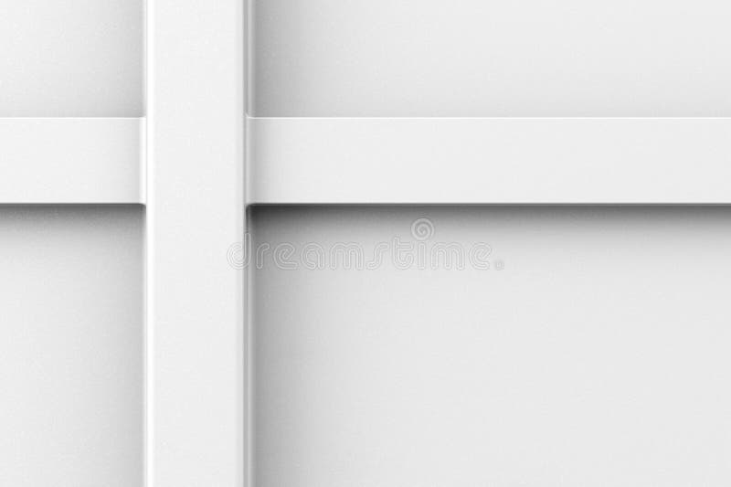 Abstract White Empty Room Interior, Studio with Wall Column and Front ...