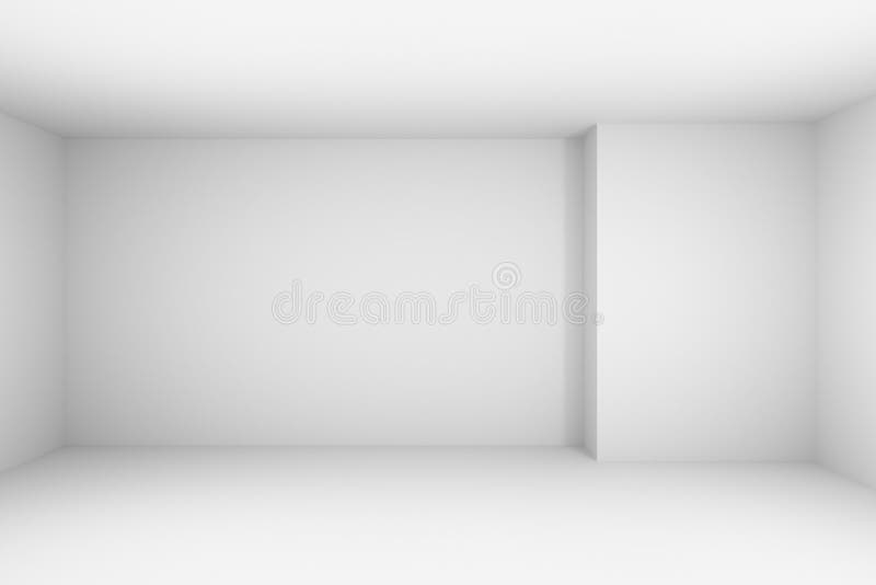 Abstract White Empty Room, Simple Illustration Stock Illustration ...