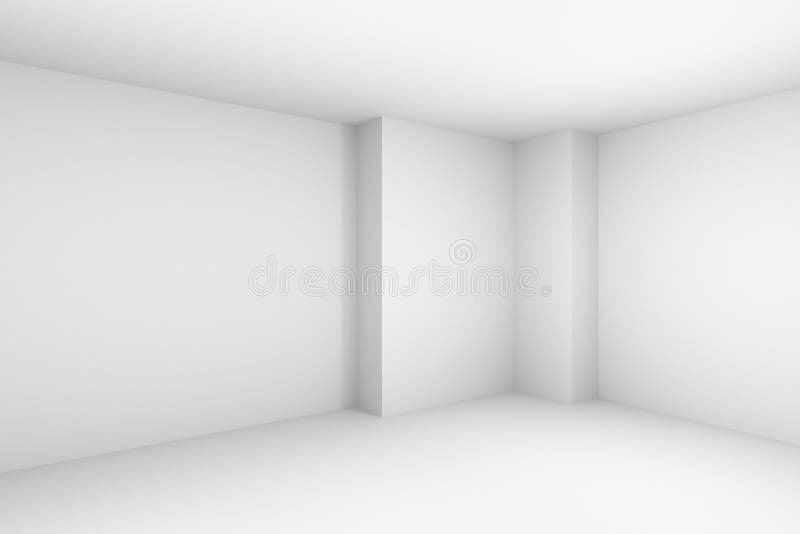 Abstract Empty White Room with Niche HDRI Map Stock Illustration ...