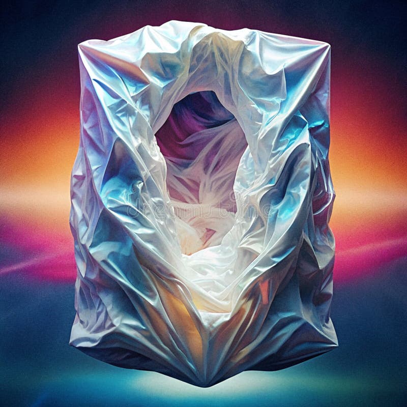 Abstract White Fabric Draped Over a Light Stock Image - Image of ...