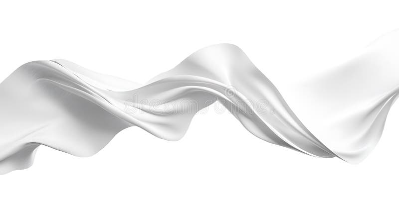 Abstract White Fabric Flowing in the Wind Stock Illustration ...