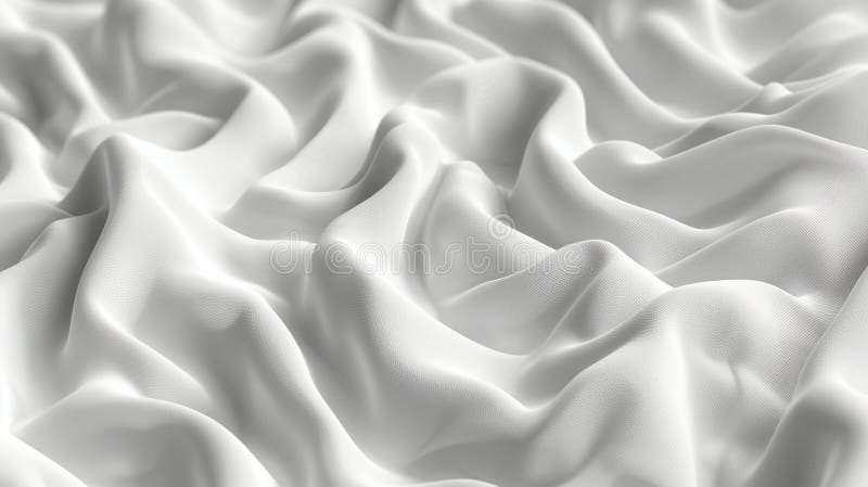 Abstract White Fabric Texture Background with Gentle Waves and Soft ...