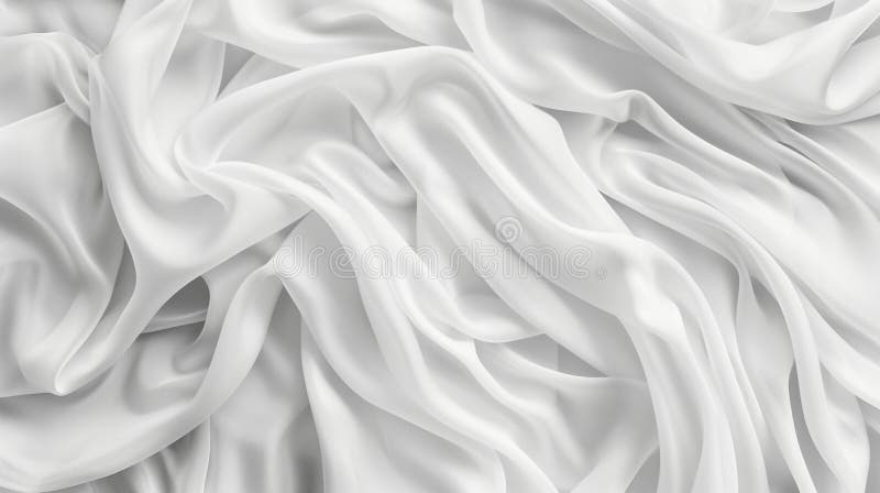 Abstract White Fabric Texture Background with Soft Folds and Gentle ...