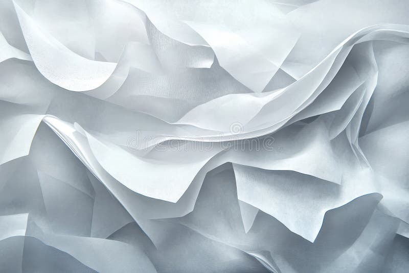 Abstract White Fabric Texture with Crumpled and Folded Forms Stock ...