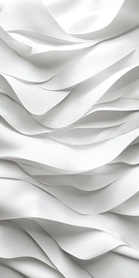 Abstract White Fabric Texture Layered Waves and Subtle Pattern Stock ...
