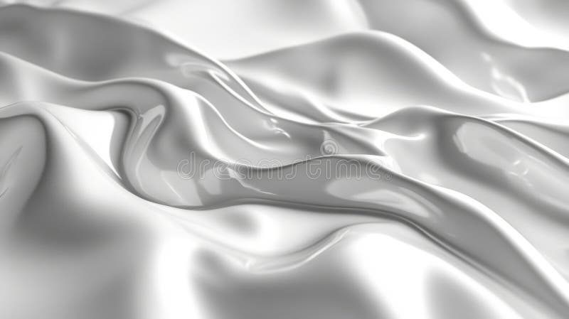 Abstract White Fabric Texture with Smooth Drape and Reflective Surface ...