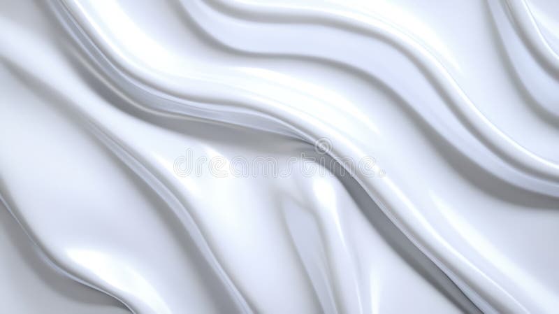 Abstract White Fabric Texture with Smooth Waves and Gentle Curves Stock ...
