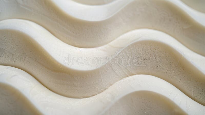 Abstract White Fabric Waves..Artistic Close-up of Elegant White Fabric ...