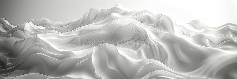 Abstract White Fabric Waves, Ideal for Minimalist Backgrounds and ...