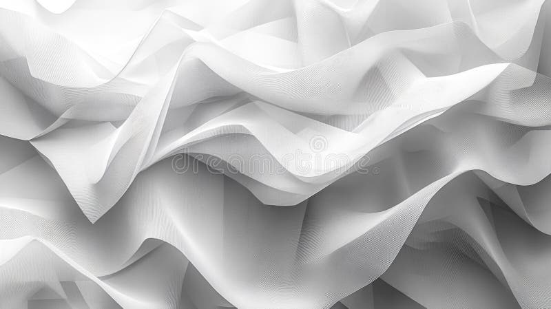 Abstract White Fabric Waves Stock Illustration - Illustration of white ...