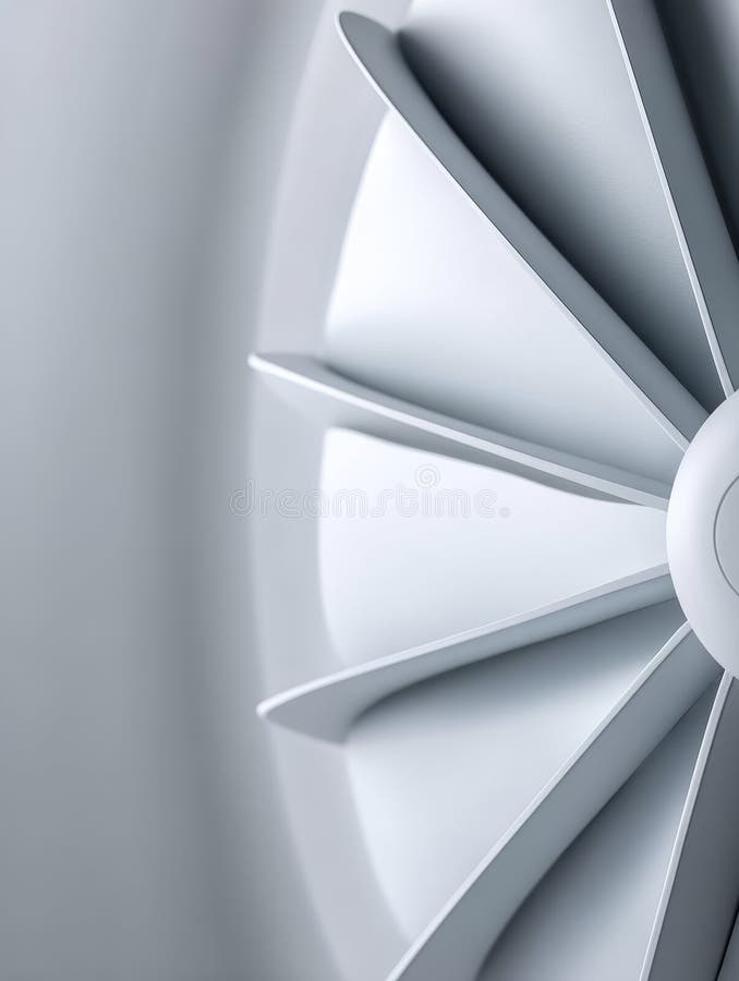 Abstract White Fan Blade Design Closeup of a Modern Abstract White Fan ...