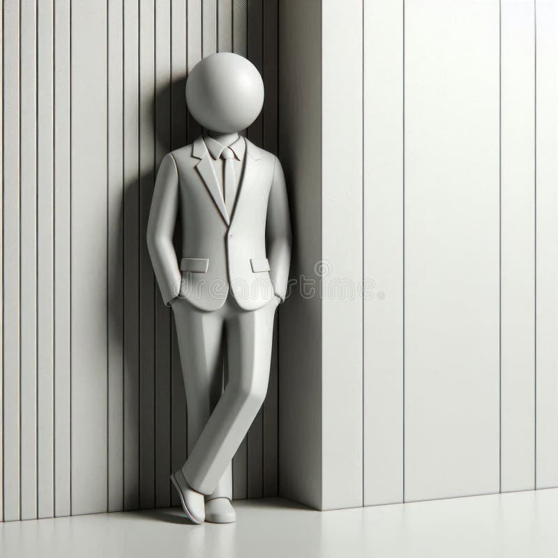 Abstract White Figure in Business Suit. Stock Photo - Image of human ...