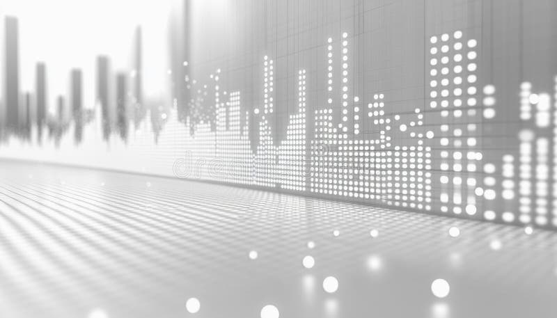 Abstract White Financial Chart Showing Growth Using Modern Technology ...